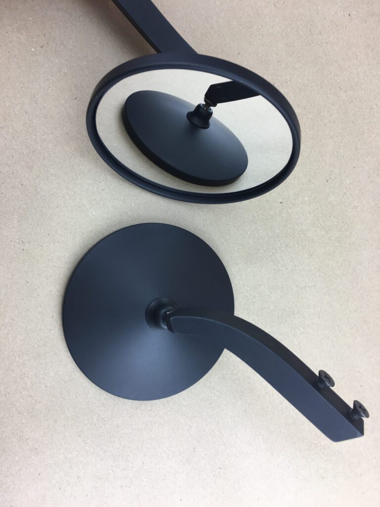 35535 Billet Aluminum Side-View Mirror Set with Black Anodized Finish ...